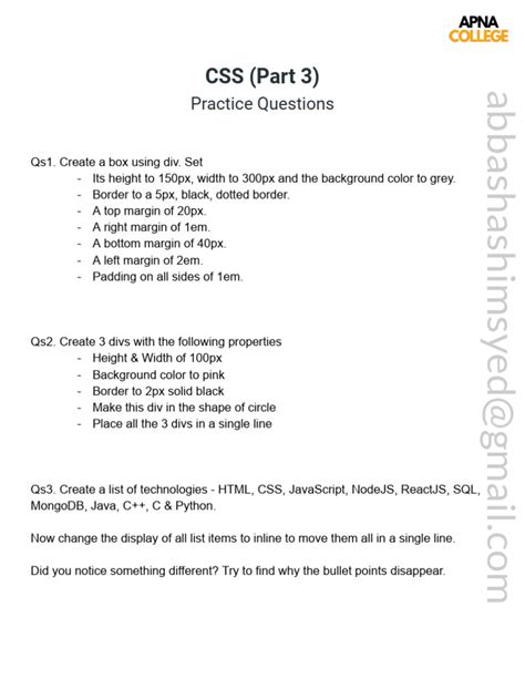Css Part3 Qs Pdf