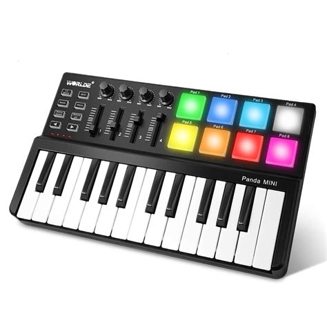 Worlde Panda Mini Portable 25 Keys Usb Keyboard Midi Controller With