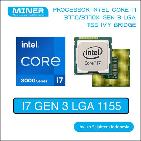 Jual Processor Intel Core I7 37703770k Gen 3 Ivy Bridge Lga 1155