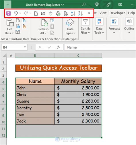 How To Undo Remove Duplicates In Excel 3 Ways Exceldemy