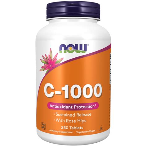Now Supplements Vitamin C 1000 With Rose Hips Sustained Release
