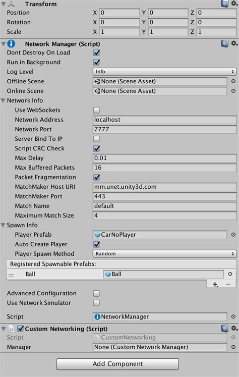 Unity How To Override The Networkmanager In Unet Properly Game