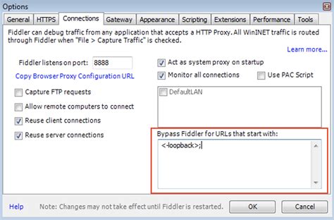 How To Include Bypass Urls List In System Proxy Setting Using Fiddler