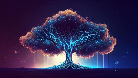 Premium Photo Artificial Intelligence Concept A Tree With Branches In The Form Of Neurons