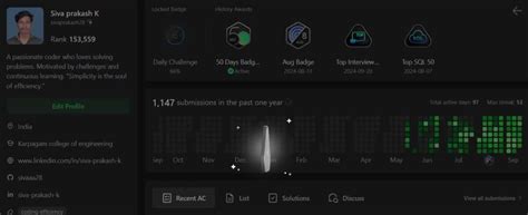 Siva Prakash K On Linkedin Leetcode Codingjourney Problemsolving