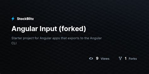 Angular Input Forked Stackblitz