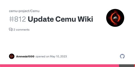 Update Cemu Wiki · Issue 812 · Cemu Projectcemu · Github