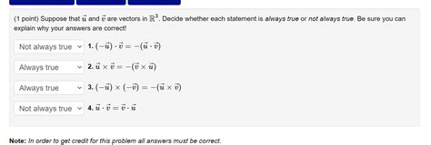 Solved point Suppose that ū v and w are vectors in R³ Chegg