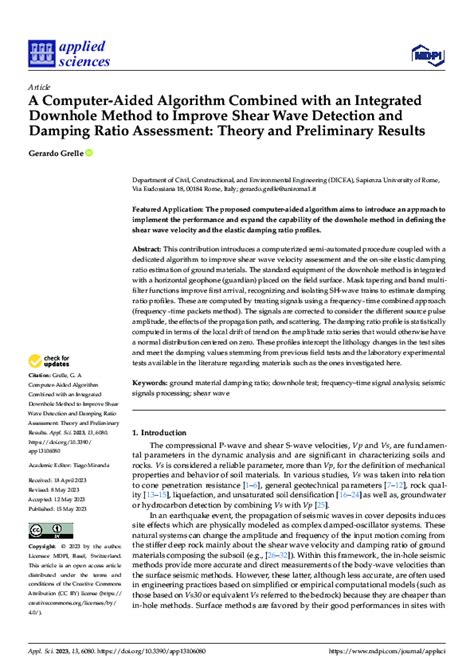 Pdf A Computer Aided Algorithm Combined With An Integrated Downhole