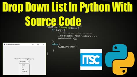 Drop Down List In Python With Source Code