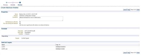 Blackout Targets In Oem 12c Cloud Control Dbaclass