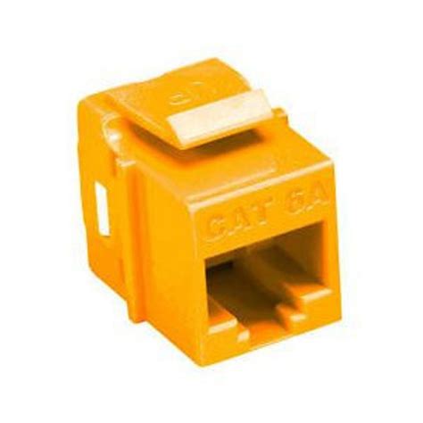 Cat 6a 10gb Jack Module Orange Allen Tel Products Inc