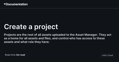 Create A Project • Unity Cloud