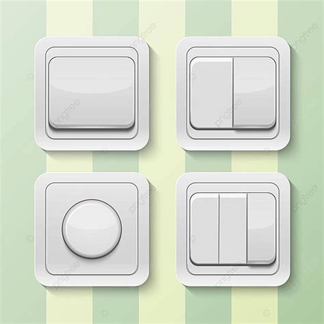 Set Of Realistic Vector Switches Electrical Electricity On Off Switch Vector Electrical