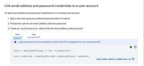 Firebase React Native Authentication Linkwithcredential Error Stack Overflow