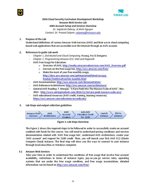 Aws Lab Pdf Amazon Web Services Digital Technology