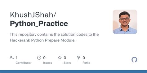 Khush Shah On Linkedin Github Khushjshahpythonpractice This