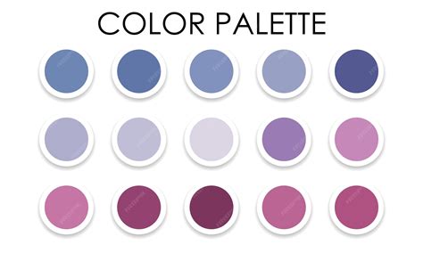 큰 색상 팔레트 색상 샘플 벡터 일러스트 레이 션 프리미엄 벡터