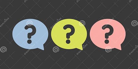 Speech Message Bubbles With Question Marks Chat Bubble Vector