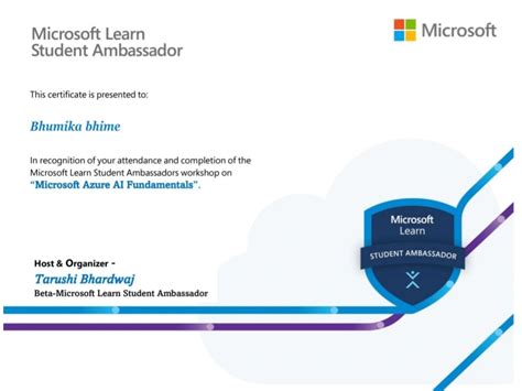 Completed Microsoft Learn Workshop On Azure Ai Bhumika Bhime Posted