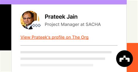 Prateek Jain Project Manager At Sacha The Org