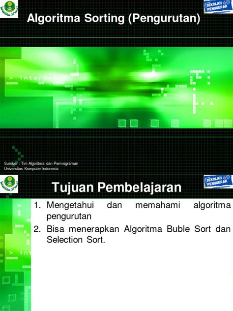 algoritma sorting pengurutan xi smalsa pdf