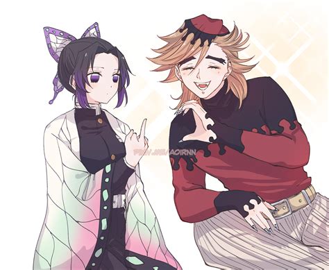 Kochou Shinobu And Douma Kimetsu No Yaiba Drawn By Aoirnn Danbooru