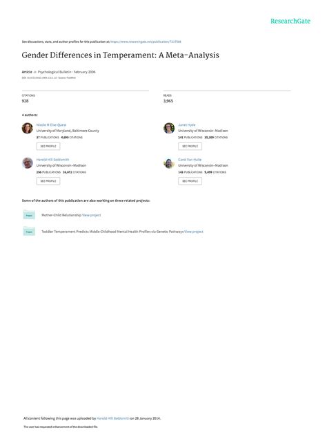 Gender Differences Temperment See Discussions Stats And Author