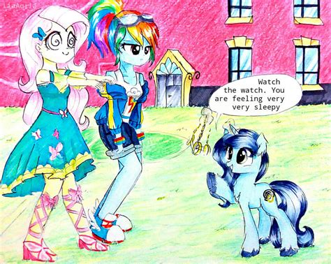 Fluttershy And Rainbow Dash Hypnod By Liaaqila By Rathbane On Deviantart