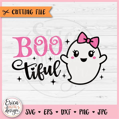 Bootiful Ghost Layered Svg Cut File Cricut Silhouette Boo Tiful Ghost