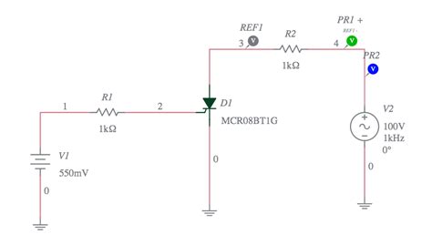 SCR HALF WAVE RECTIFIER Multisim Live