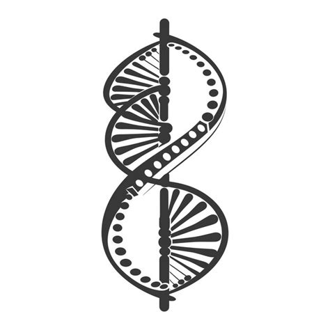 Premium Vector Gene Dna Mutation Symbol With Engraving Style Black Color Only