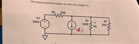 Use Source Transformations To Solve For Voltage V Chegg