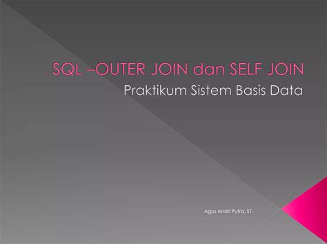 Sql Outer Join PPT