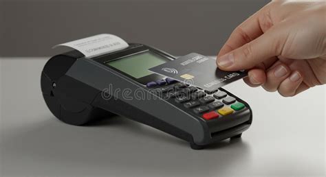 A Person Uses A Contactless Payment Card With A Card Reader Or Point Of