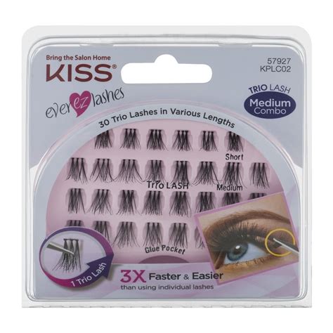 Kiss Ever Ez Lashes Trio Lash Medium Combo 30 Ct