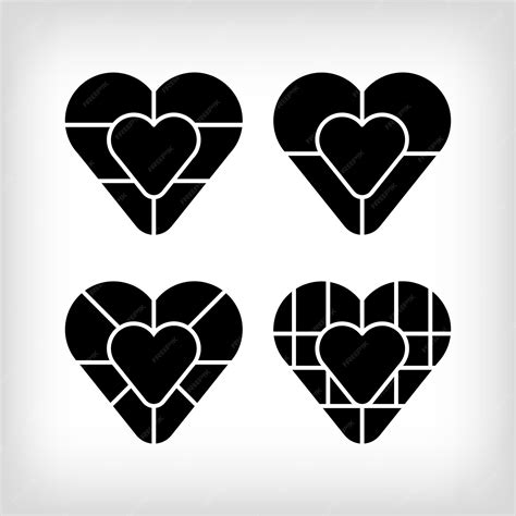 nested heart foto collage frames vorlage set von 4 familienfoto collage