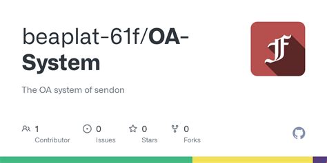 Github Beaplat 61foa System The Oa System Of Sendon