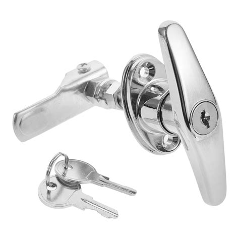 Goohochy Silver Zinc Alloy Cabinet Lock With Key For Home Smooth