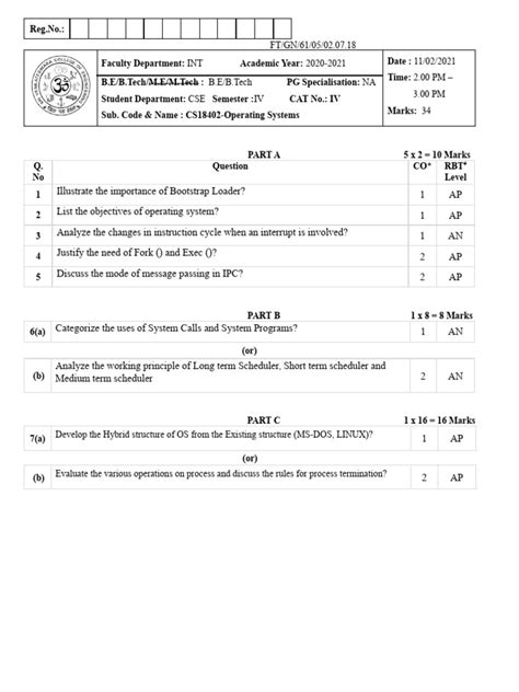 Operting System Cat 1 Pdf Operating System Office Equipment