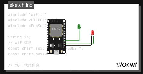 WiFi Mqtt LED Ty Wokwi ESP STM Arduino Simulator