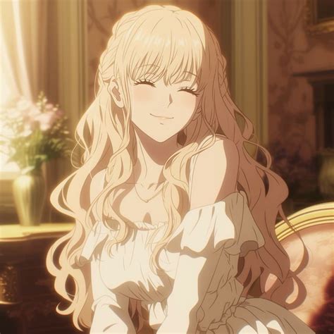 Anime Blonde Hair Female Blue Eyes