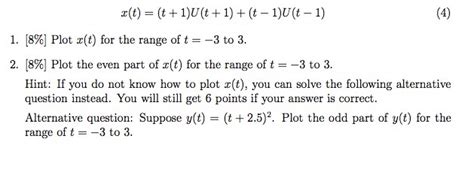 solved x t t 1 u t 1 t 1 u t 1 plot for