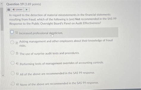 solved in regard to the detection of material misstatements