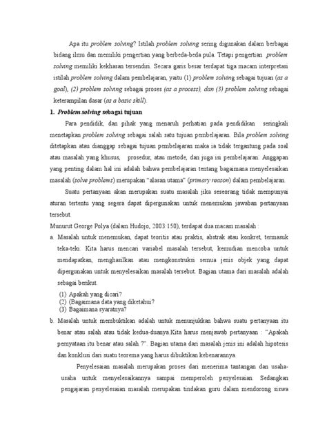 Apa Itu Problem Solving Pdf