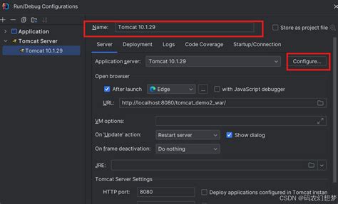 Idea中使用tomcatidea启动tomcat服务 Csdn博客