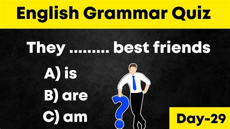 Day 29 English Grammar Quiz 25 English Grammar Questions English