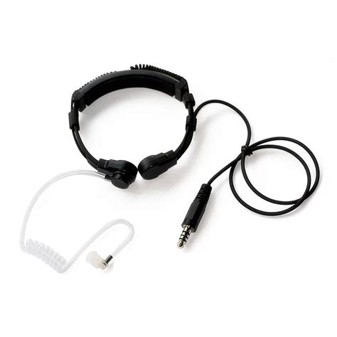 Throat Vibration Mic Earphone Headset NATO Plug For Radio CS In Earphones From Consumer