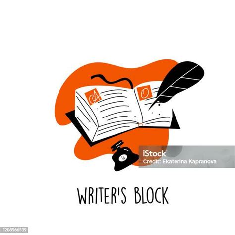 오래된 열린 책 깃털 과 잉크 웰의 벡터 그림입니다 작가의 블록 개념입니다 책에 대한 스톡 벡터 아트 및 기타 이미지 책 시 문학 쓰기 Istock