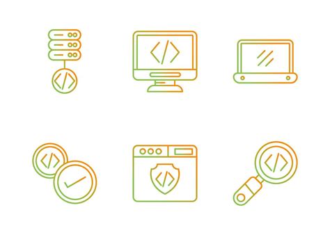 Coding Vector Icon Set 17358502 Vector Art At Vecteezy
